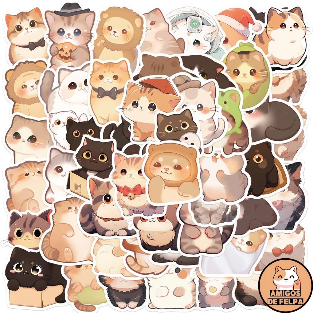 Set 25 stickers Gatitos – Amigos de Felpa