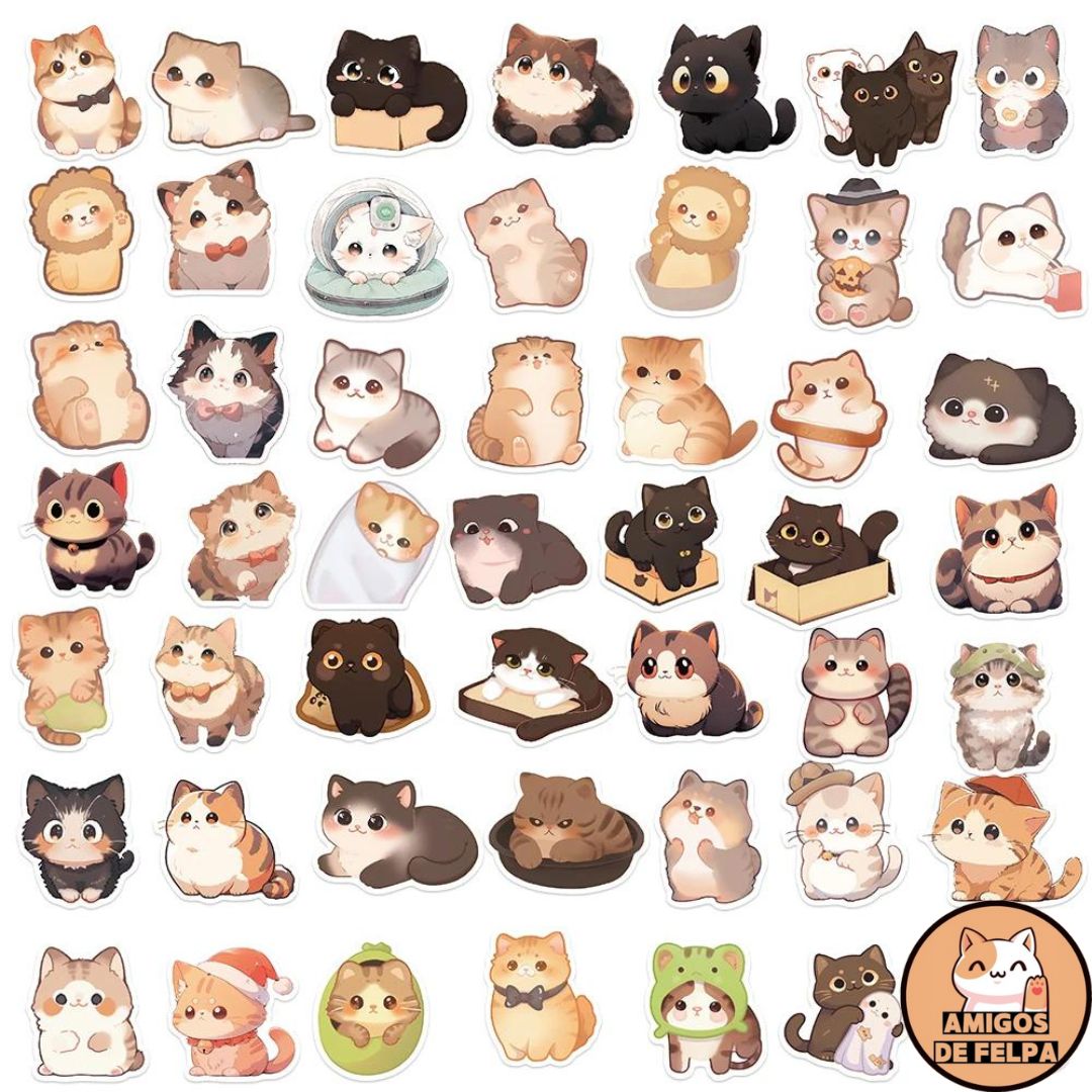 Set 25 stickers Gatitos – Amigos de Felpa